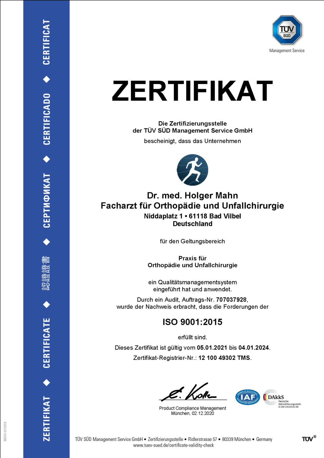 TÜV Süd: DIN ISO 9001:2015 monitoring audit successfully completed ...